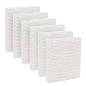 biharnt 6 pack filter t hft600 humidifier wicking filters for honeywell hev615 hev620 series tower humidifier (white)