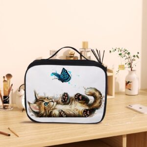 2pcs Sublimation Blanks Makeup Bag,Sublimation Blanks Cosmetic Bag Makeup Bag Bulk Travel Toiletry Bag With Zipper Pouch Insulated Lunch Bag Heat Transfer Removable Sublimation Bags for DIY Craft