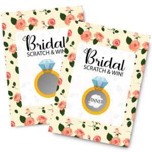 buwanjh bridal shower scratch off game, wedding shower games ideas, easy to play, raffle tickets 5 winners cards and 35 loser cards