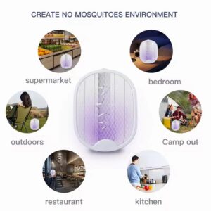 Electric Fly Swatter Rechargeable - Foldable Hand Held Bug Zapper Racket - Fly Swatter Electric - Powerful Instant Insect Killer - USB Rechargeable Portable Fly Zapper - Indoor Outdoor Pest Control