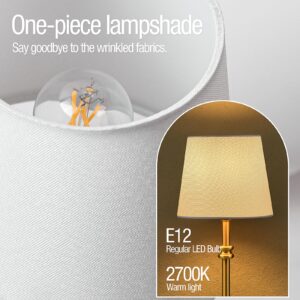 ONEWISH Dimmable LED Bulb, e12 g16 1/2 LED Candelabra Bulb, 2700K 250lm, 3.7V-5V, Suitable Cordless Lamp