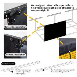 Laklinlin Ceiling Storage Racks Cover,Overhead Garage Storage Rack Cover For Adjustable Garage Storage Rack.(2 Pack)