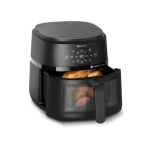 Philips Air Fryer 2000 Series 13-in-1 functions, 6.6 Quarts, Compact Design with Cooking Window, Black, (NA230/00)