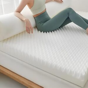 SINCERE Custom 2"-3 in-4 inch Foam Mattress Topper, Cut to Twin Full Queen King Size Bed Topper, Soft Firm Mattress Pad for Sleeper Sofa Couch RV Chair Cushion Pillow Top, Soundproof Foam Sponge