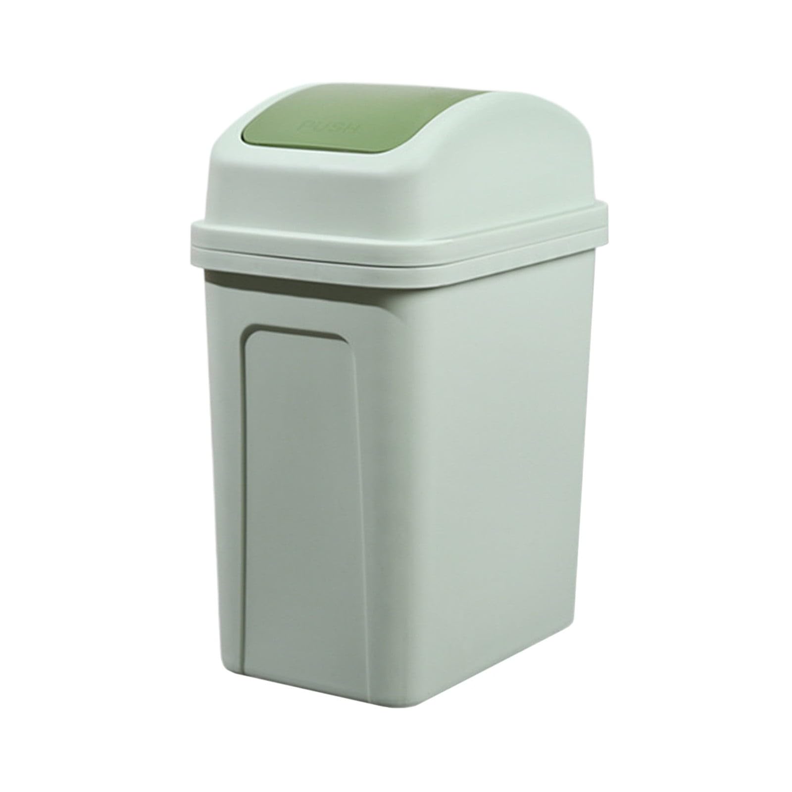 Generic 4.5 Gallon Swing Top Trash Can, Plastic Garbage Can with Swing Lid Suitable for Kitchen Living Room Bedroom Bathroom (Green)