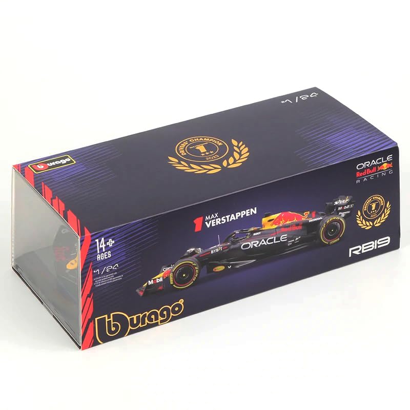 Xiangtat 1:24 2023 F1 RB19 No. #1 Max Verstappen Formula Racing Alloy Car Diecast Model (1/24 RB19 1#)