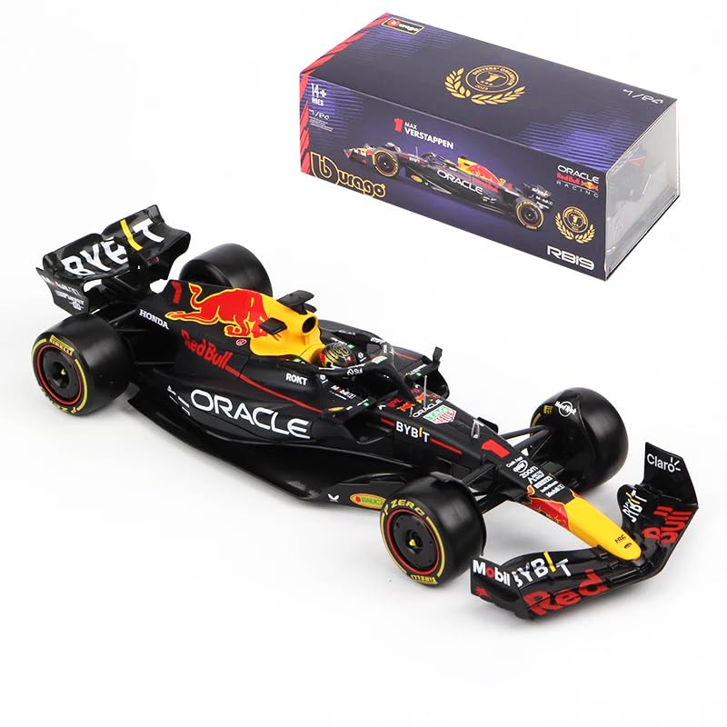 Xiangtat 1:24 2023 F1 RB19 No. #1 Max Verstappen Formula Racing Alloy Car Diecast Model (1/24 RB19 1#)