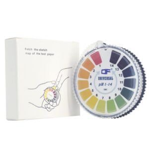 mxita ph paper, litmus paper test range ph 1-14, suitable for water, soil, urine and saliva testing. (1 volume)