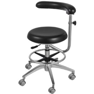 vevor medical dental stool dentist chair with 360 degree rotation armrest pu leather assistant stool chair height adjustable doctor chair