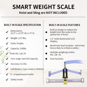 Ehucon Hoyer Lift Scale,Patient Weight Scale for Hoyer Lift,SWL 330 LBS