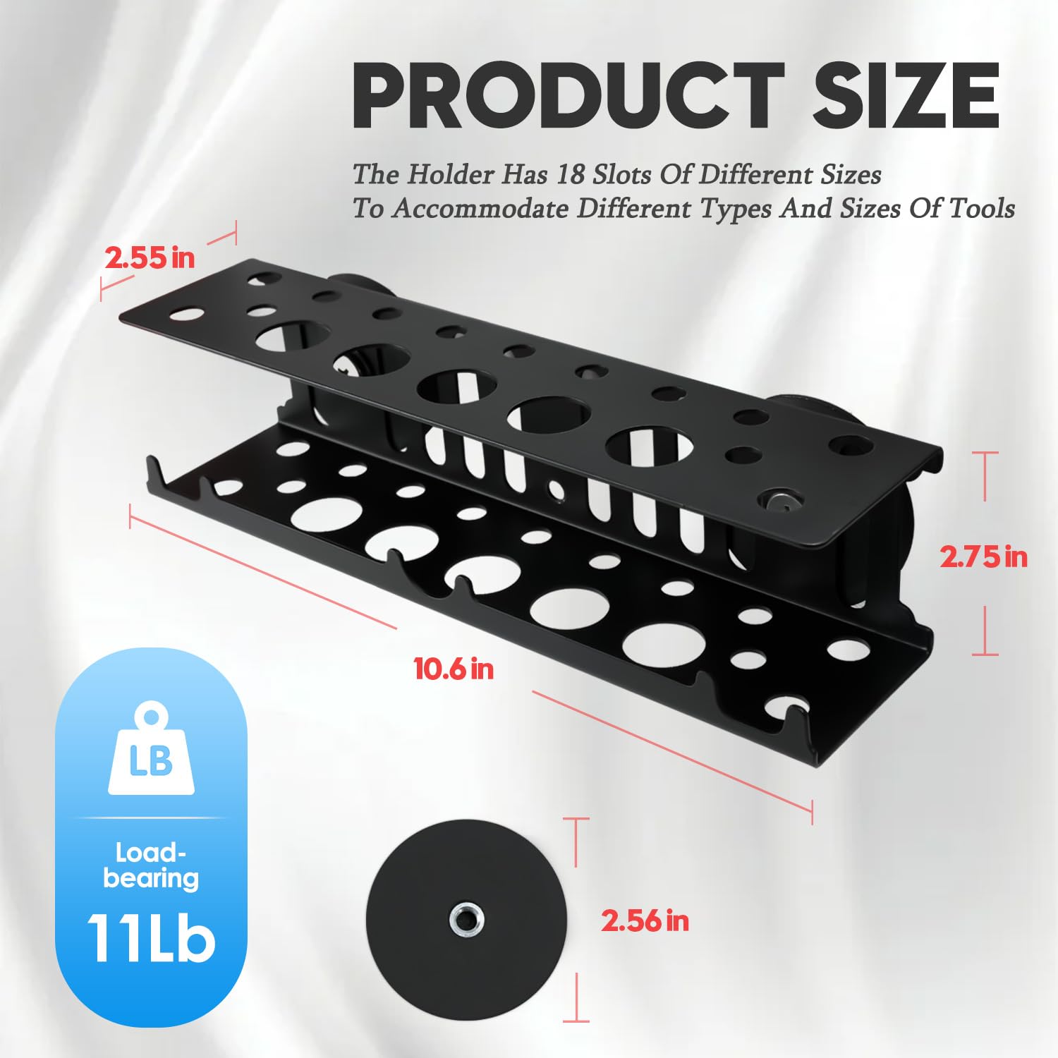 Magnetic Screwdriver Holder, Screwdriver Organizer, Magnetic Pliers Organizer, Punch-free Design is Suitable for Metal Surfaces of Various Tool Box Carts, Nail Boards, Garage Tool Racks, Workbenches