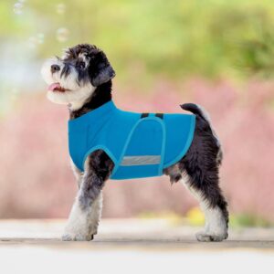 MIGOHI Dog Anxiety Relief Coat,Comfort Anxiety Vest for Dogs,Adjustable Dog Anxiety Calming Wrap for Fireworks,Thunderstorm,Travel, Separation, Dog Anxiety Jacket for Dogs for Medium Dogs,M,Blue