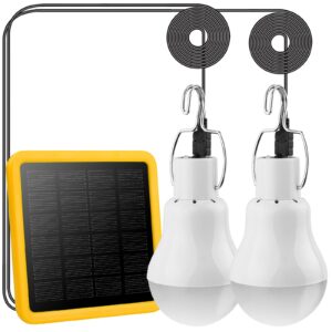 solar light bulbs for indoor home and chicken coop, outdoor waterproof camping lamps for tent, rechargeable led solar lights for shed, night emergency power outage, outside use (chicken coop bulbs)