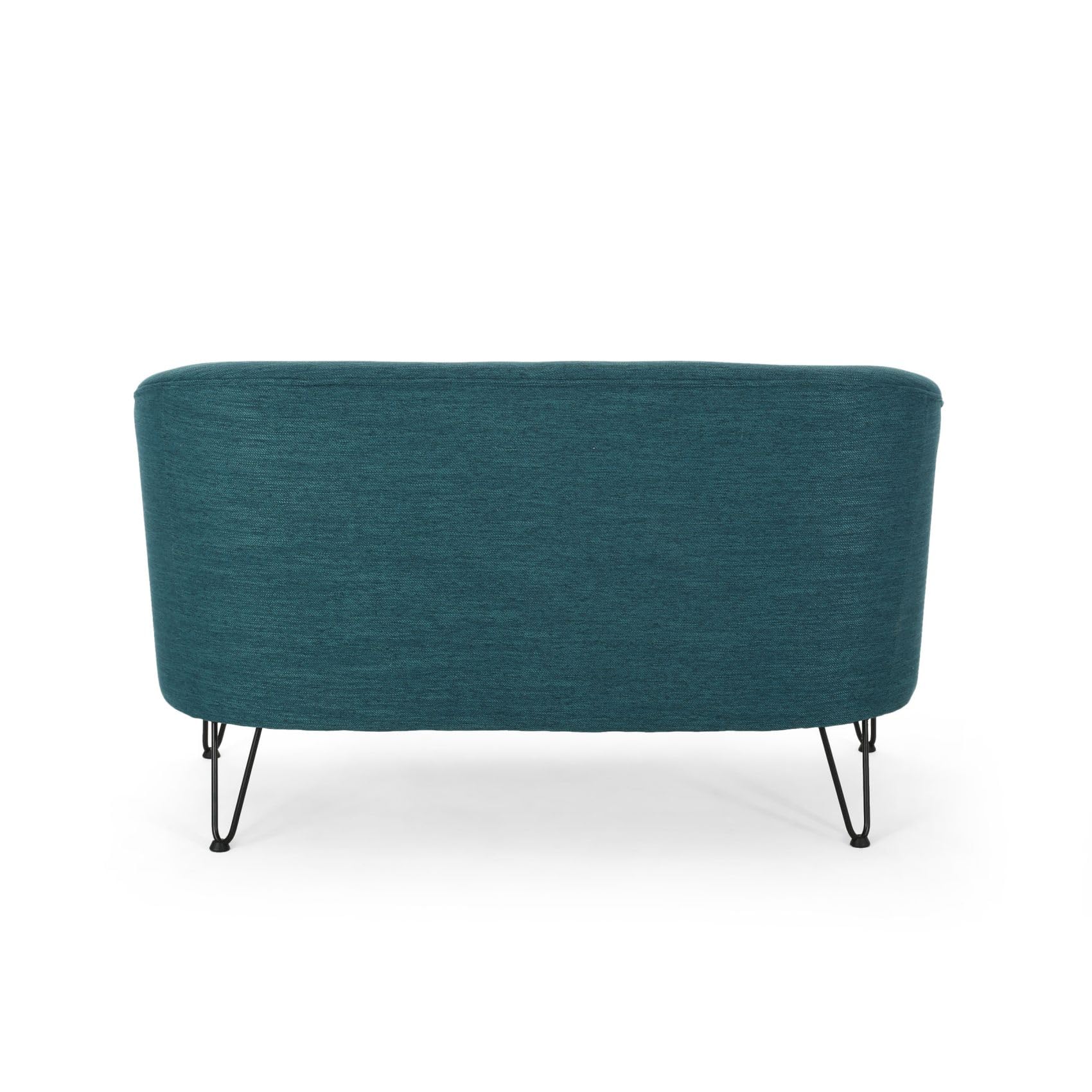 Merax Loveseat Couch Sofa with 2 Pillows, 2 Seater Fabric Chaise Lounge Recliner for Living Room, Apartment Furniture, Teal