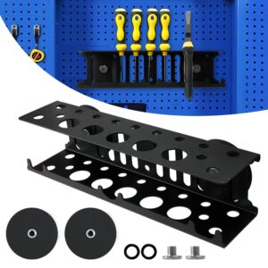 magnetic screwdriver holder, screwdriver organizer, magnetic pliers organizer, punch-free design is suitable for metal surfaces of various tool box carts, nail boards, garage tool racks, workbenches