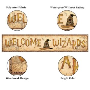 Halloween Magical Witch Decorations Outdoor Wizard Banner for Fence Halloween Party Decorations and Supplies for Home