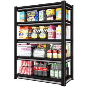 sdxystce 40" w garage shelving heavy duty, 2500 lbs loads garage storage shelves heavy duty, metal shelving units and storage racks, industrial utility shelf,40" wx18 dx72 h, black