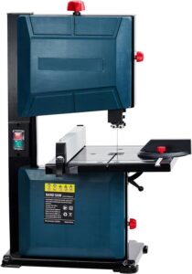 pioneerworks 3-amp & 8-inch bandsaw, 1800fpm benchtop bandsaw with removable safty key, 0-45 tilting range, saw for cutting wood with fence and miter gauge, band saws for woodworking