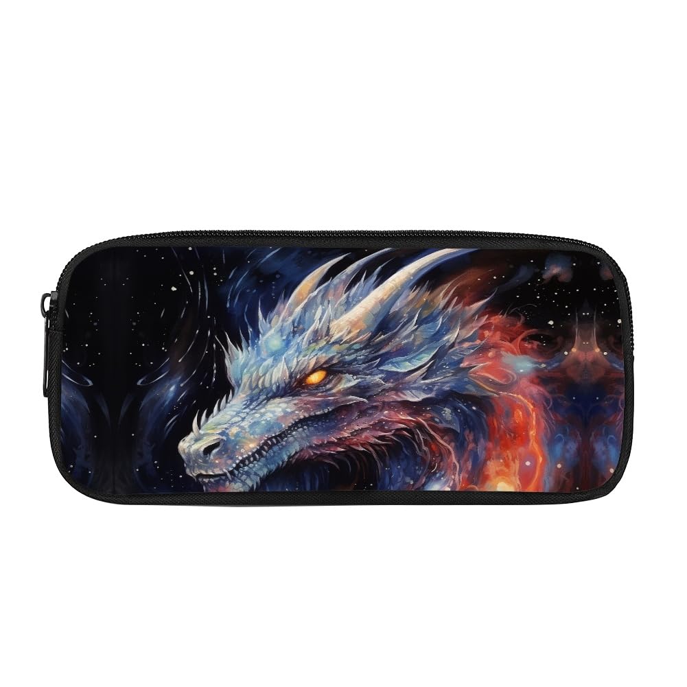 Ouhene Dragon Pencil Case for Men Women,Large Capacity Pencil Box for Boys Girls,Pencil Case Pouch with Zipper for School Work Travel