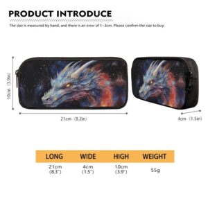 Ouhene Dragon Pencil Case for Men Women,Large Capacity Pencil Box for Boys Girls,Pencil Case Pouch with Zipper for School Work Travel