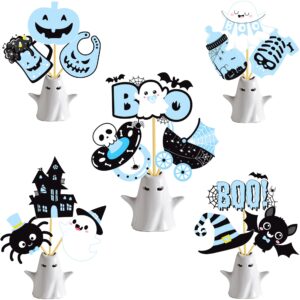 halloween a baby is brewing decorations halloween baby shower centerpiece sticks 20pcs a little boo baby shower table topper decorations for blue halloween pregnancy party decor