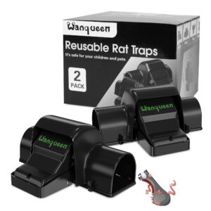 reusable rat & chipmunk traps, prevents accidental triggering mouse trap, tunnel dual-entry squirrel trap for big rats, large fast kill pest control device, heavy duty, snap traps for humane kill