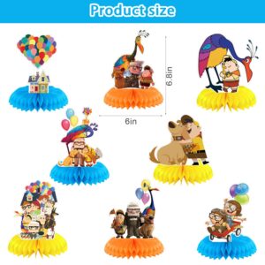 Generic 8PCS 𝑈𝑝 𝐼𝑛𝑠𝑝𝑖𝑟𝑒𝑑 Birthday Party Decorations Honeycomb Centerpiece, Cartoon Game Theme 3D Double Sided Party Table Decorations for Birthday Baby Shower Decorations ﻿