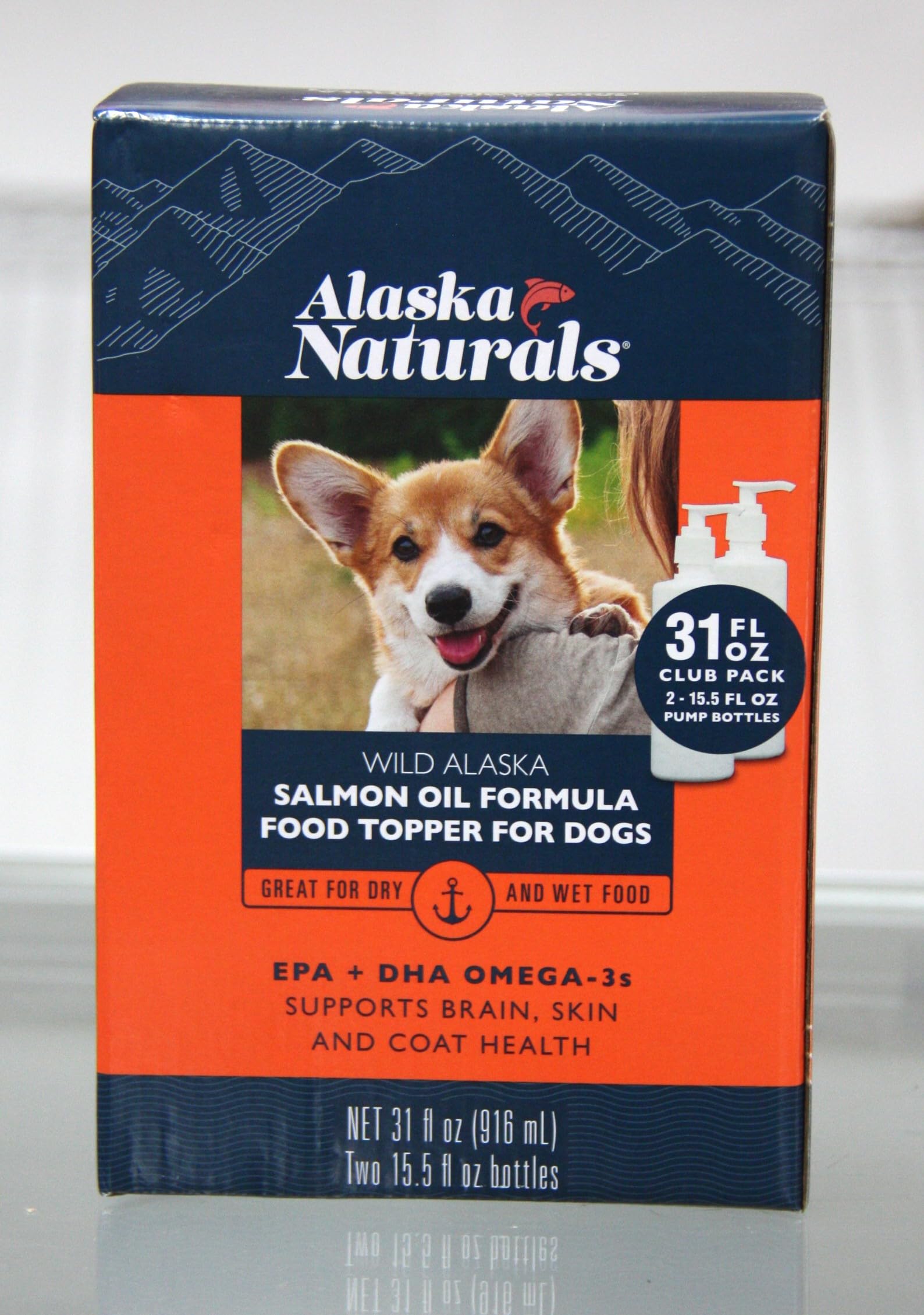 GENERIC WILD ALASKA, SALMON OIL FORMULA, FOOD TOPPER for DOGS, SUPPORTS BRAIN, SKIN and COAT HEALTH, 31 FL OZ