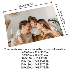 Personalized Custom Rug Area Carpet with Your Image Photo, Customized Carpet Anti Slip Washable Door Mat Decoration for Home Bedroom Living Room Office Garden