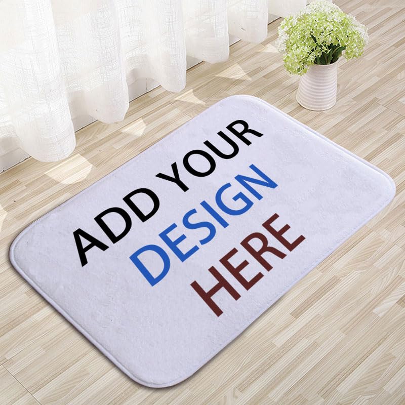 Personalized Custom Rug Area Carpet with Your Image Photo, Customized Carpet Anti Slip Washable Door Mat Decoration for Home Bedroom Living Room Office Garden