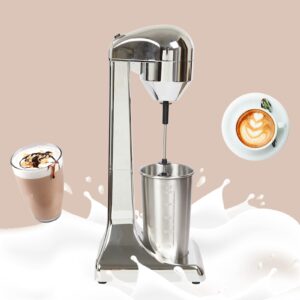 Milkshake Maker Electric Drink Mixer Stainless Steel Juice Mixer Speed Adjustable with Mixing Cup for Milk Tea Stores Restaurants