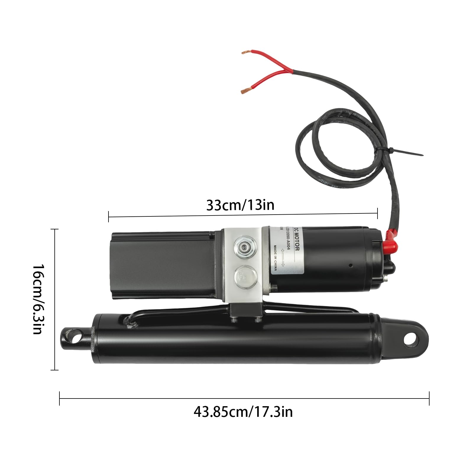 Linear Actuator 12V with Controller 4400 lbs 8" Stroke Electric Actuator 25mm/s Motion Actuator Heavy Duty, Electric Hydraulic Actuator