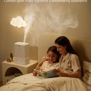 GoveeLife Smart Humidifier for Bedroom Large Room, 4.5L Cool Mist Top-Fill Humidifiers with Scent Diffuser & Night Light, Voice & App Control, Dual 360° Rotation Nozzles, Handle Design, Auto Shut Off