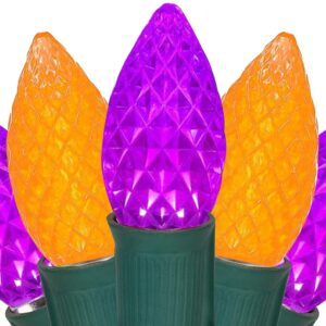 25 Pack Replacement c7 LED Halloween Light Bulbs Shatterproof C7 Led Light Bulbs 1W Mini Bulb Candelabra E12 Base Decor Purple Light Bulbs, String Lights, Window Candle Indoor Outdoor