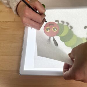 CutterPillar Glow Elite Mini LED Light Board, with Translucent, Self-Healing Cutting Mat