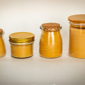 BeeTheLight Beeswax Jar Candle - 100% Pure USA Bees Wax in Glass Container - All Natural Light Honey Scent