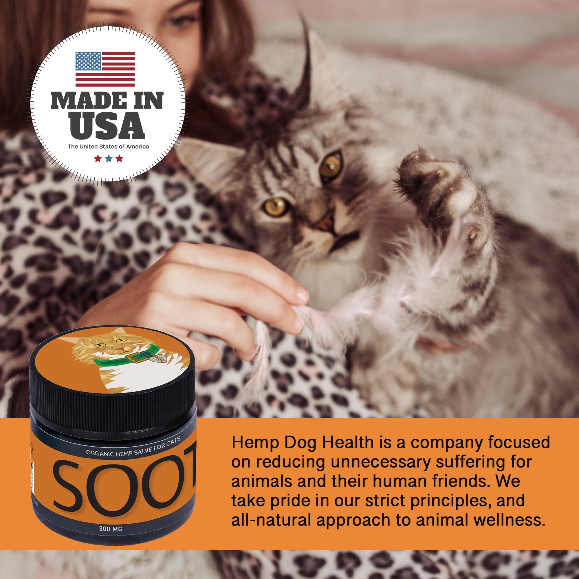 Hemp Dog Health Soothe High-Potency Hemp Salve for Felines: Natural & Effective Cat Skin Allergy Relief | Provides Itch Relief for Cats Suffering from Hot Spots, Bug Bites, and Daily Irritants