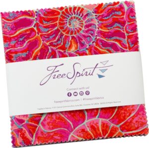 kaffe fassett collective august 2024 hot charm pack 42 5-inch squares freespirit fabrics