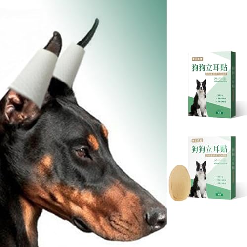 MANON ROSA Dog Ear Posting Kit for Doberman Pinschers - Ear Stand Up Support Tool with Tape for Ear Correction and Vertical Hold (2-Pack)