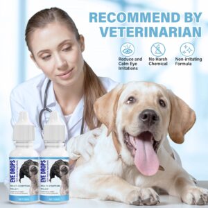 Atrilly Dog Eyé Drops, Dog Eyé Infection Treatment, Eyé Drops for Dogs & Cats to Clean Tear Streaks, Remove Eye Stains & Relieve Symptoms of Red Eye, Dryness Eye, Allergy, 10ml*2, Blue