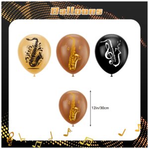 Saxophone Birthday Party Decorations Saxophone Party Supplies Includes Birthday Banner Cake Cupcake Toppers Balloons for Music Saxophone Birthday Baby Bridal Shower Decor