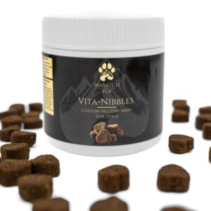 WASATCH PUP Dog Multivitamin - Vita Nibbles Omega 3 Fish Oil for Dogs - Chewable Dog Vitamins for Healthy Skin and Coat - Supports Energy Immune and Digestive Health