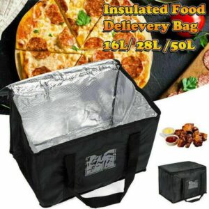 Large Insulated Food Delivery Bag for Pizza Delivery, Grocery- Cooler Bag, Food Warmers for Parties, Thermal Bags for Cold and Hot Food Carrier (L)