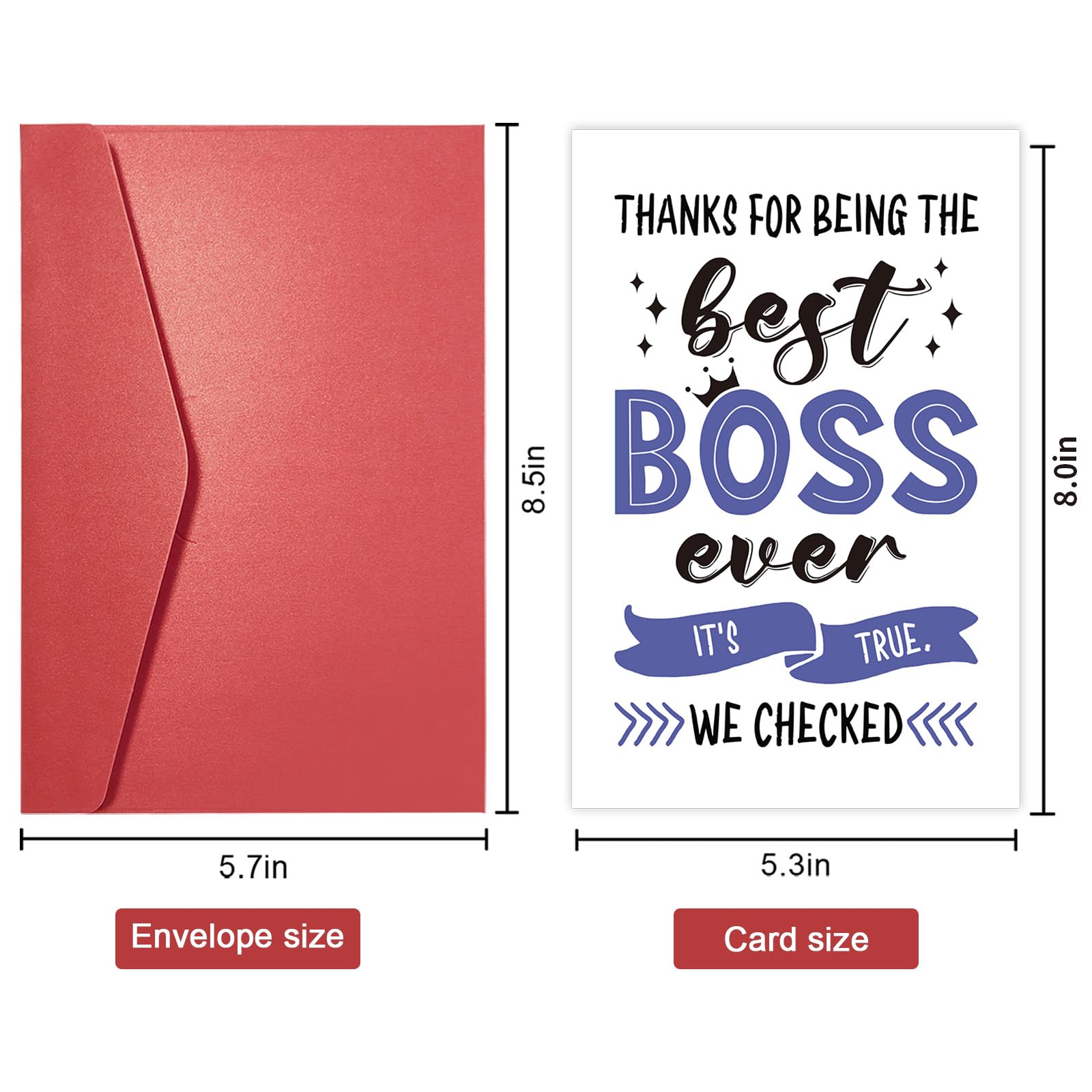 Funny Bosses Day Card for Him Her, Appreciation Card for Boss Manager, Best Boss Card, Thanks for Being The Best Boss Ever