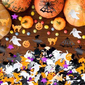 Halloween Confetti Halloween Party Scatter Confetti Bat WitchStar Spider Black Cat Pumpkin Table Scatter Glitter Confetti for Halloween Party Favors Table Decoration