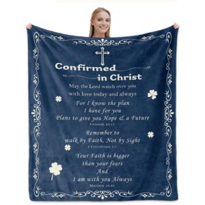 lekingift confirmation gifts for teenage boys girls, confirmation gifts for catholics blanket 60"x50", confirmation gifts presents for teen girls boys, confirmation gifts decorations present