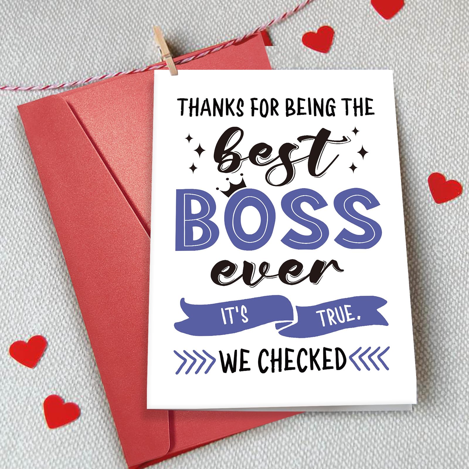 Funny Bosses Day Card for Him Her, Appreciation Card for Boss Manager, Best Boss Card, Thanks for Being The Best Boss Ever