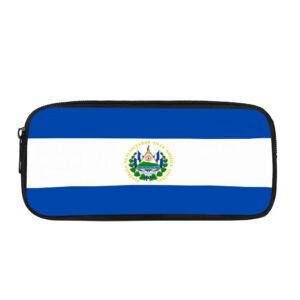 ouhene el salvador flag pencil case for men women,large capacity pencil box for boys girls,pencil case pouch with zipper for school work travel