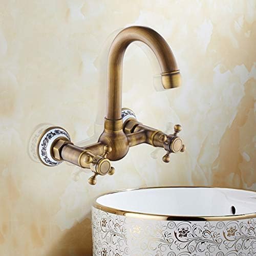 Kitchen & Bath Fixtures Taps Faucet,Antique Brass Bathtub Faucet Shower Faucet Bathroom Concea Pool Faucet Switch Hot And Cold Faucet