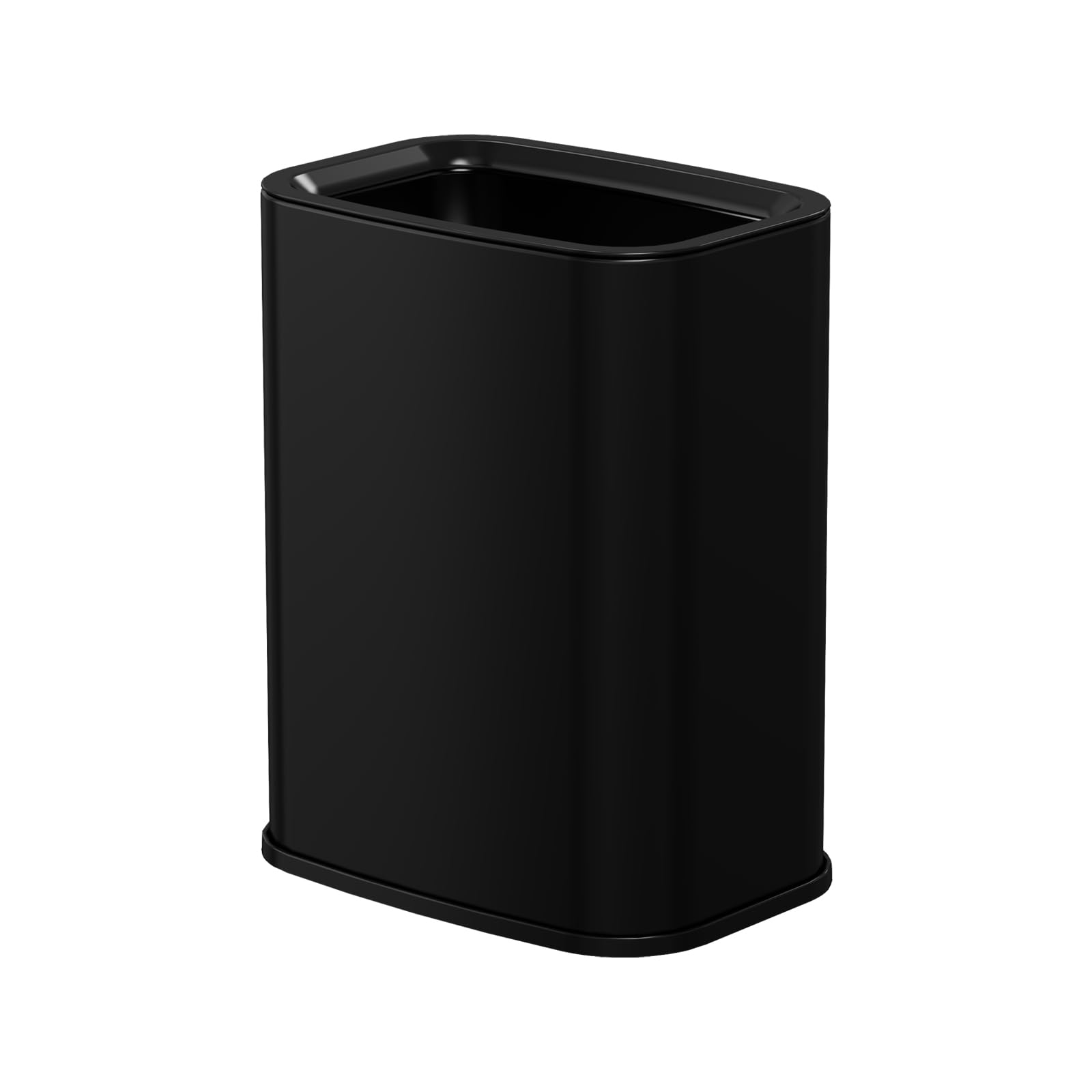 KHMMGK 2.6 Gal Black Bathroom Trash Can,Metal Waste Baskets with Removable Inner Bucket,Small Office Garbage Can